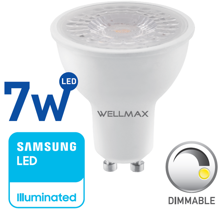 Wellmax Spotlight, Dimmable GU10, 7W, Cool White – Litey Store
